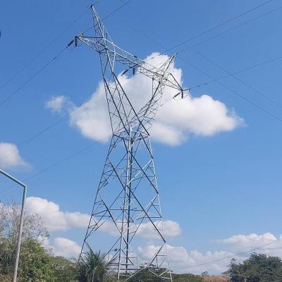 China Electric Power Tower Four Legged Lattice Angle Steel Structure Tower for High Voltage and Ultra High Voltage Power Grid for sale