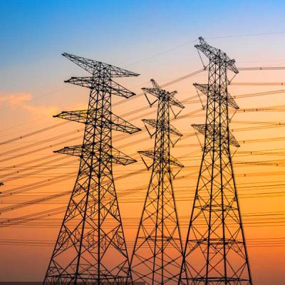 China Galvanized Steel Structure Electrical Utility Pole Power Electric Substation 300A Current Angle Steel Lattice Tower 550KV for sale