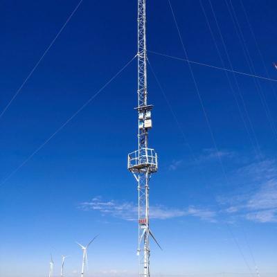 China High Strength Steel Anemometer Tower Suitable for Wind Monitoring and Wind Resource Assessment with Multiple Measuring Layers Options for sale