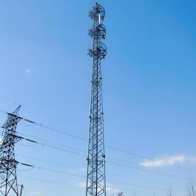 China Durable angle steel tower designed with hot dip galvanized treatment for 4G 5G signal transmission and wireless coverage in complex environments for sale
