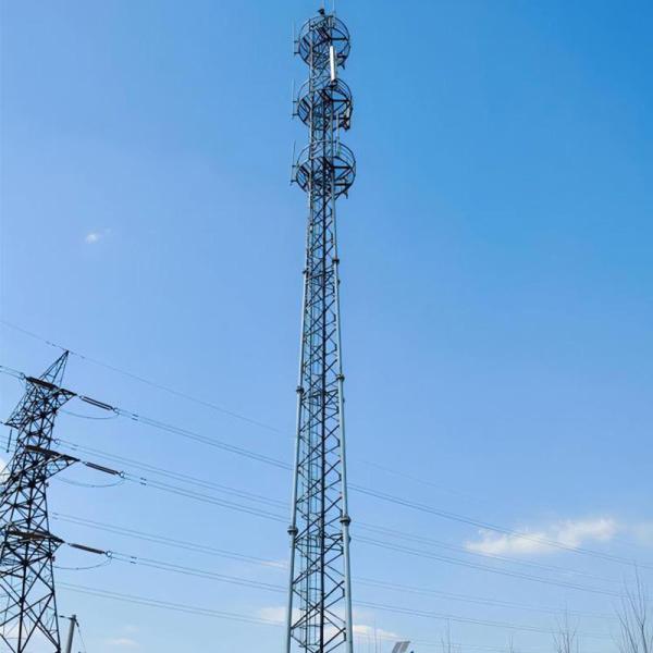 Quality Durable angle steel tower designed with hot dip galvanized treatment for 4G 5G signal transmission and wireless coverage in complex environments for sale