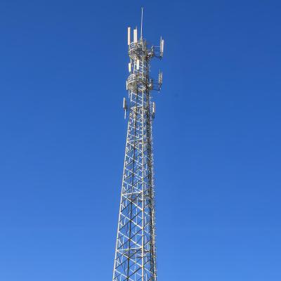 China Hot dip galvanized angle steel tower with multi layer working platform strong bearing capacity and performance in suburbs mountains and cities for sale