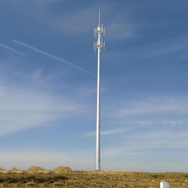 Quality Monopole Tower Single Pole Tower with Hot Dip Galvanized Coating and Multiple for sale