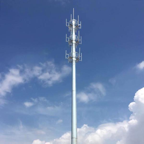 Quality Monopole Tower Single Pole Tower with Hot Dip Galvanized Coating and Multiple for sale