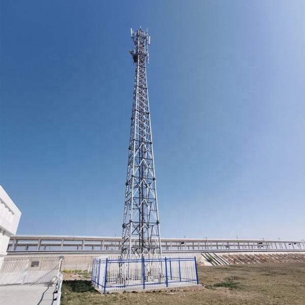Quality Hot dip galvanized steel tube tower with low wind resistance and anti vibration properties ideal for complex outdoor environments for sale