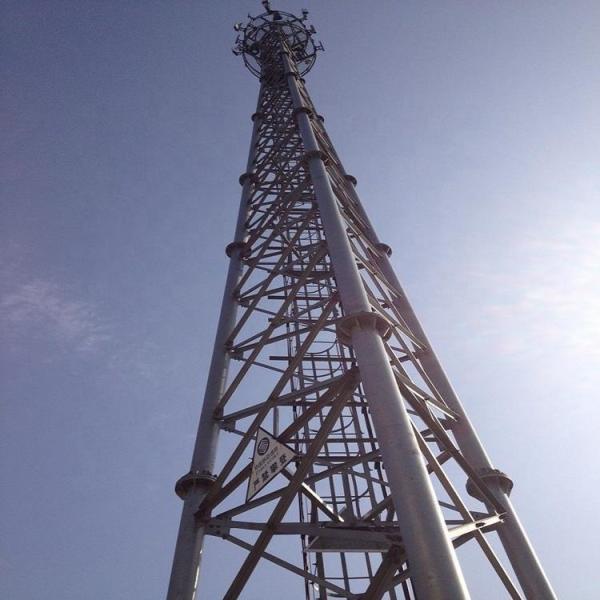 Quality Steel tube tower manufactured with hot dip galvanized process ensuring anti rust and anti vibration properties for outdoor for sale