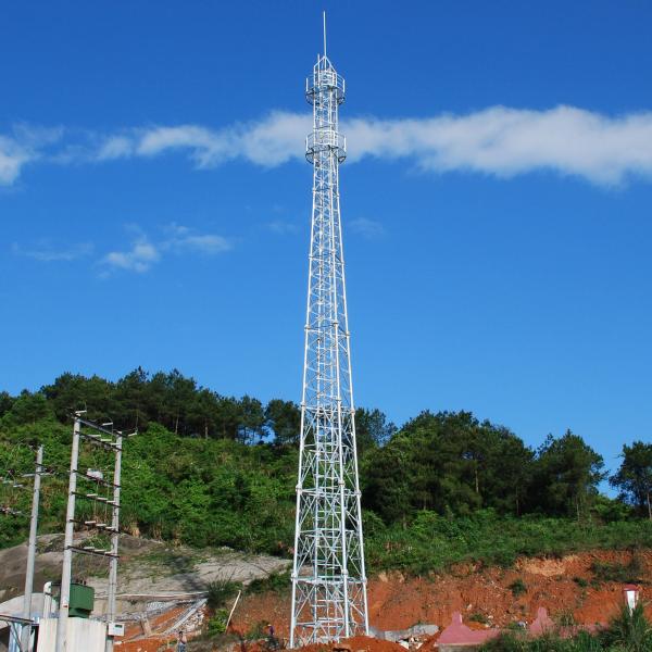 Quality Hot dip galvanized angle steel tower with strong wind and earthquake resistance ensuring telecommunication infrastructure for sale