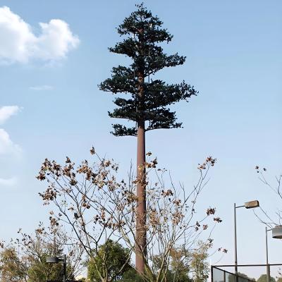 China Bionic Tree Tower Communication Structure Hot Dip Galvanized Realistic Pine Palm Tree Design Customizable Height Up to 60 Meters for sale