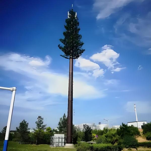 Quality Bionic Tree Tower Communication Structure Hot Dip Galvanized Realistic Pine Palm for sale
