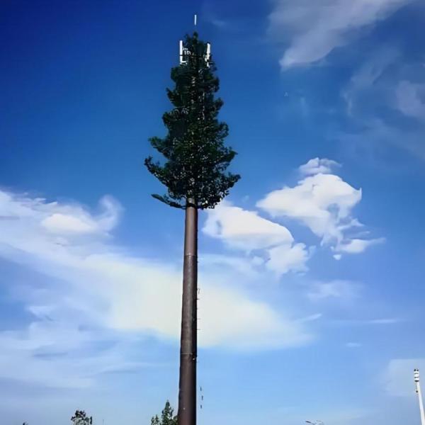 Quality High strength steel Bionic Tree Tower with realistic pine palm and banyan shapes customizable height from 10 to 60 meters for communication needs for sale
