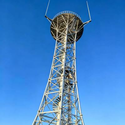China Durable Radar Tower with hot dip galvanized anti corrosion steel structure height from 20 meters to 80 meters suitable for radar signal reception for sale