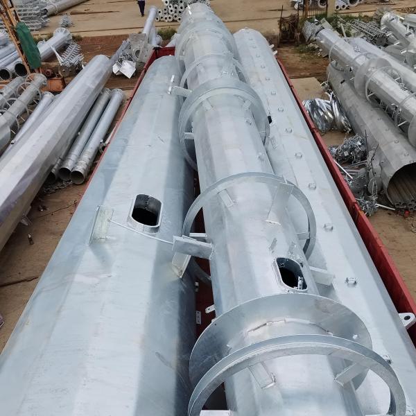 Quality Monopole Tower Hot Dip Galvanized Q355B Steel 5G Telecommunication Signal Tower Custom 10-60m Height for sale