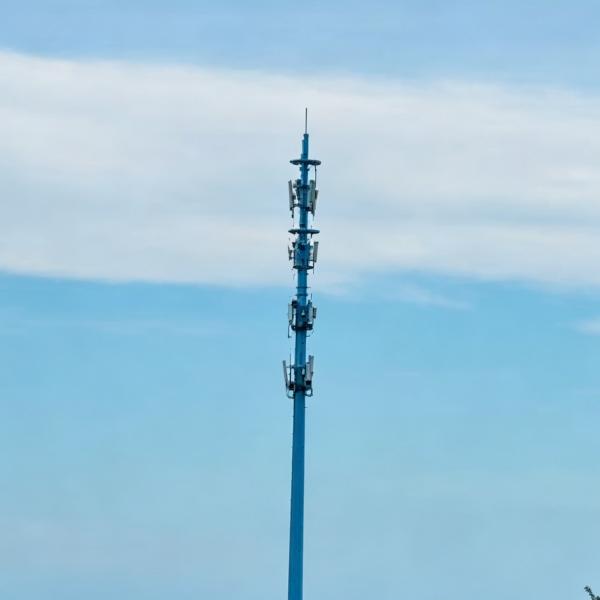 Quality Single Tube Monopole Communication Tower Custom Wall Thickness Galvanized Steel 5G Antenna Support Monopole Tower for sale
