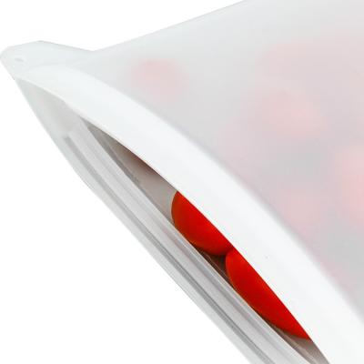 China Vierkante herbruikbare siliconen voedselzak 2000 ml een stijl veelzijdig Te koop