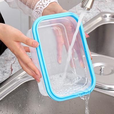 Cina Tiffin a prova di calore in silicone con scatola da pranzo pieghevole in vendita