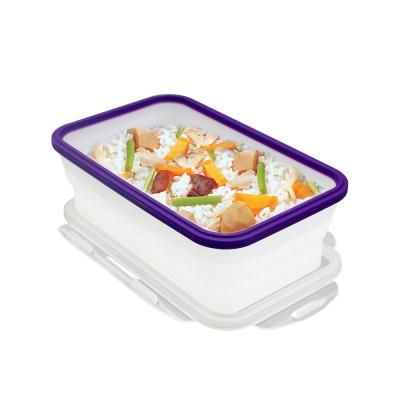 中国 2L サラダ シリコン ランチ容器 多用途 積み立てられる BPA 無料 販売のため