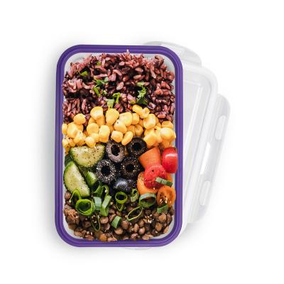 中国 2L サラダ シリコン ランチ容器 多用途 積み立てられる BPA 無料 販売のため