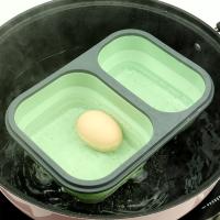 China Leakproof Silicone Lunch Container Reusable 2 Compartment Collapsible for sale