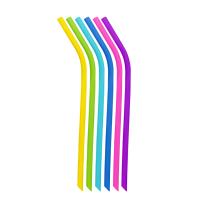 China Odorless Silicone Cocktail Straws For Hot Drinks Durable Multicolor for sale
