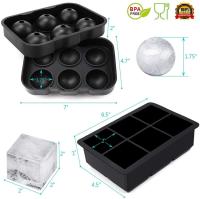 China 6 Holes Ball Ice Cube Tray Lightweight Stackable Dishwasher Safe for sale