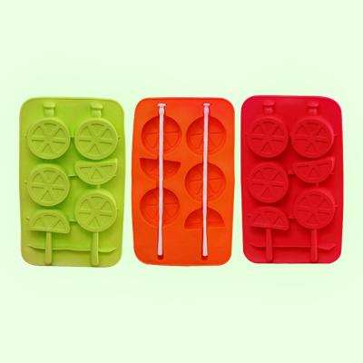 Cina Frutta forma Ice Cube Tray Riutilizzabile, polivalente Silicone gelato muffa in vendita