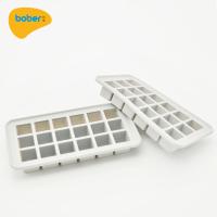 China 18 Holes Ice Cube Tray Silicone Stackable BPA Free Square Shape for sale