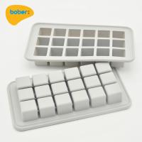 China 18 Holes Ice Cube Tray Silicone Stackable BPA Free Square Shape for sale