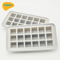 China 18 Holes Ice Cube Tray Silicone Stackable BPA Free Square Shape for sale