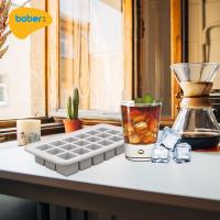 China 18 Holes Ice Cube Tray Silicone Stackable BPA Free Square Shape for sale