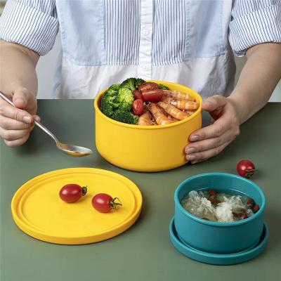 Cina BPA-Free Food Contenitore per pranzo in silicone non di plastica Forma rotonda in vendita