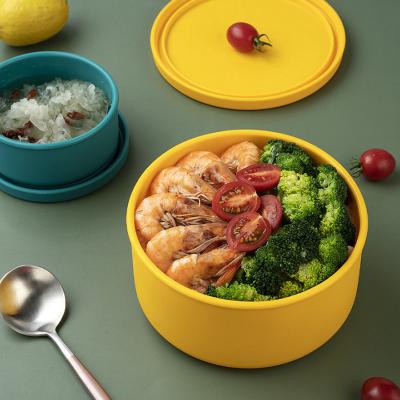 Cina BPA-Free Food Contenitore per pranzo in silicone non di plastica Forma rotonda in vendita