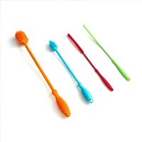 China Harmless Silicone Straw Cleaner Brush Flexible Practical Eco Friendly for sale