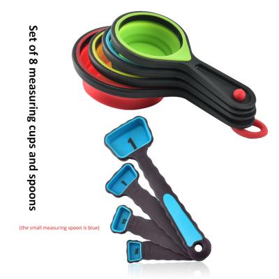 Cina Apparecchi da cucina in silicone multiuso Tazze e cucchiai portatili in vendita