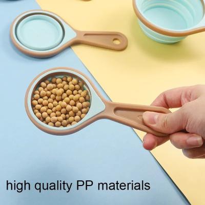 中国 プラスチックのシリコン測定スプーンセット 8点折りたたみ再利用可能 販売のため