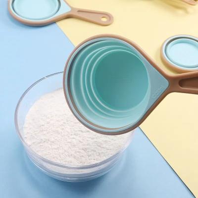 中国 プラスチックのシリコン測定スプーンセット 8点折りたたみ再利用可能 販売のため