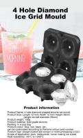 China Portable Diamond Shaped Ice Cubes Mold Nontoxic Stackable Practical for sale