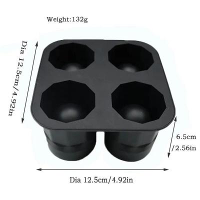 Cina Whiskey Deep Ice Cube Tray 4 Cavità Eco Friendly Per Cocktail in vendita