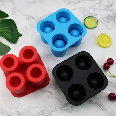 Cina Whiskey Deep Ice Cube Tray 4 Cavità Eco Friendly Per Cocktail in vendita