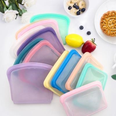 Cina 800 ml di sacchetto alimentare in silicone riutilizzabile e pratico, privo di BPA, per lo stoccaggio di alimenti ecologici in vendita