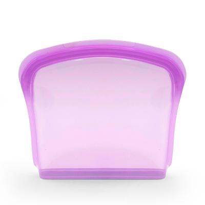 Cina 800 ml di sacchetto alimentare in silicone riutilizzabile e pratico, privo di BPA, per lo stoccaggio di alimenti ecologici in vendita