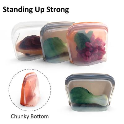 中国 食品保管  Zip Lock シリコン 食品袋 1300 ML 再利用可能 エコフレンドリー 販売のため