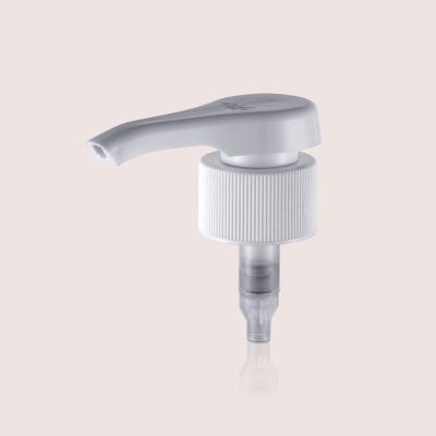 China JY308-33 Ribbed Plastic Soap Dispenser Pump With Long Nozzle Marks On The Flat Actuator for sale