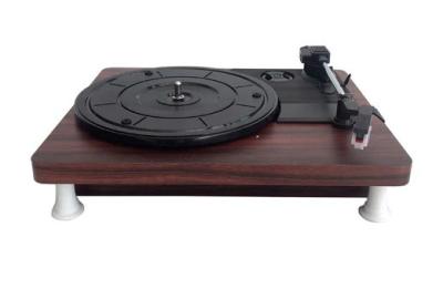 China Factory supply cheap retro 3-Speed Wooden vintage Turntable Player vinyl recorder player for sale
