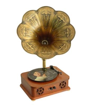 China vintage radio solid wood turntable vinyl record player gramophone player for sale