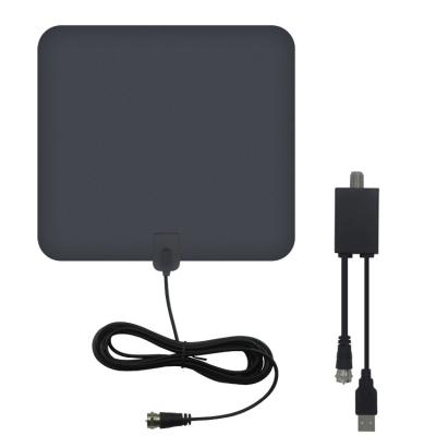 China Hot selling for HDTV antenna on the wall or window receiving range 50 miles with color box package F male connector for sale
