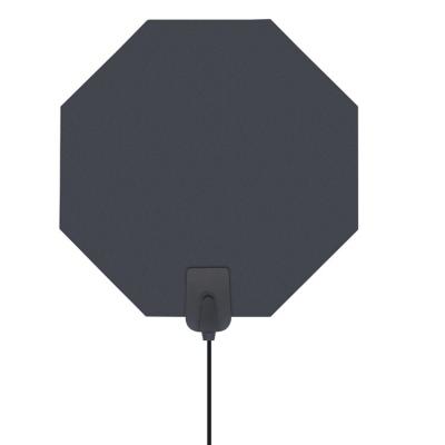 China HDTV antennas of different shapes on the wall or window receiving range 50 miles with color box package F male connector for sale