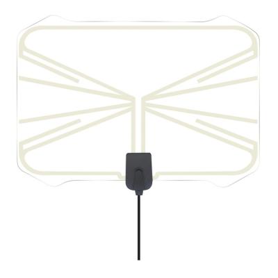China Transparent material for HDTV antenna on the wall or window receiving range 50 miles with color box package F male conne for sale