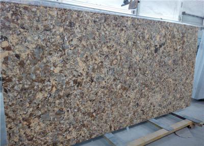 Cina Lastre su ordinazione della pietra del quarzo del canyon dell'oro per i controsoffitti/Benchtops/piani di lavoro della cucina in vendita