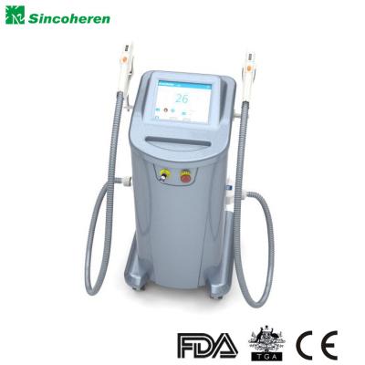 China Máquina da beleza do Ipl de 2 punhos, máquina da remoção do cabelo do laser de Ac230v 50hz Shr à venda
