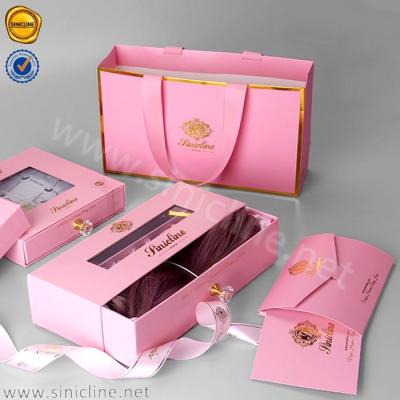 Cina scatola della stagnola di oro di 40cm che stampa le piccole scatole di cartone rosa di 1800gsm Greyboard in vendita